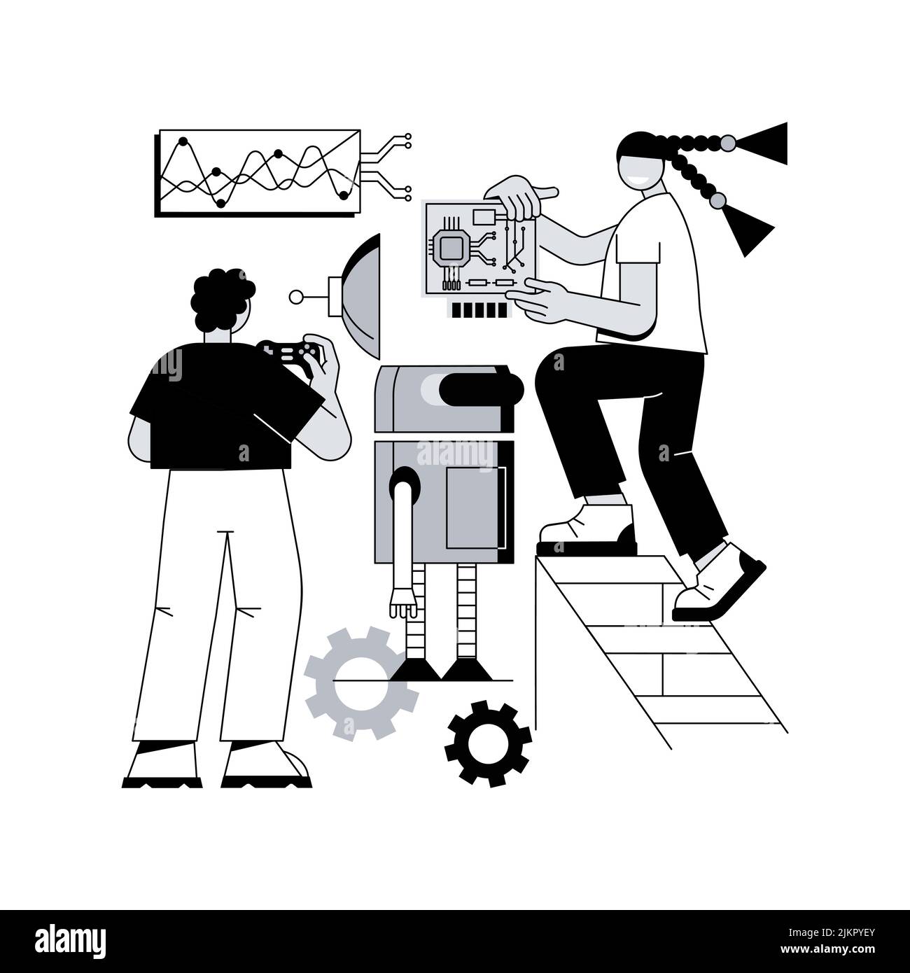 Engineering for kids abstract concept vector illustration. Science for ...