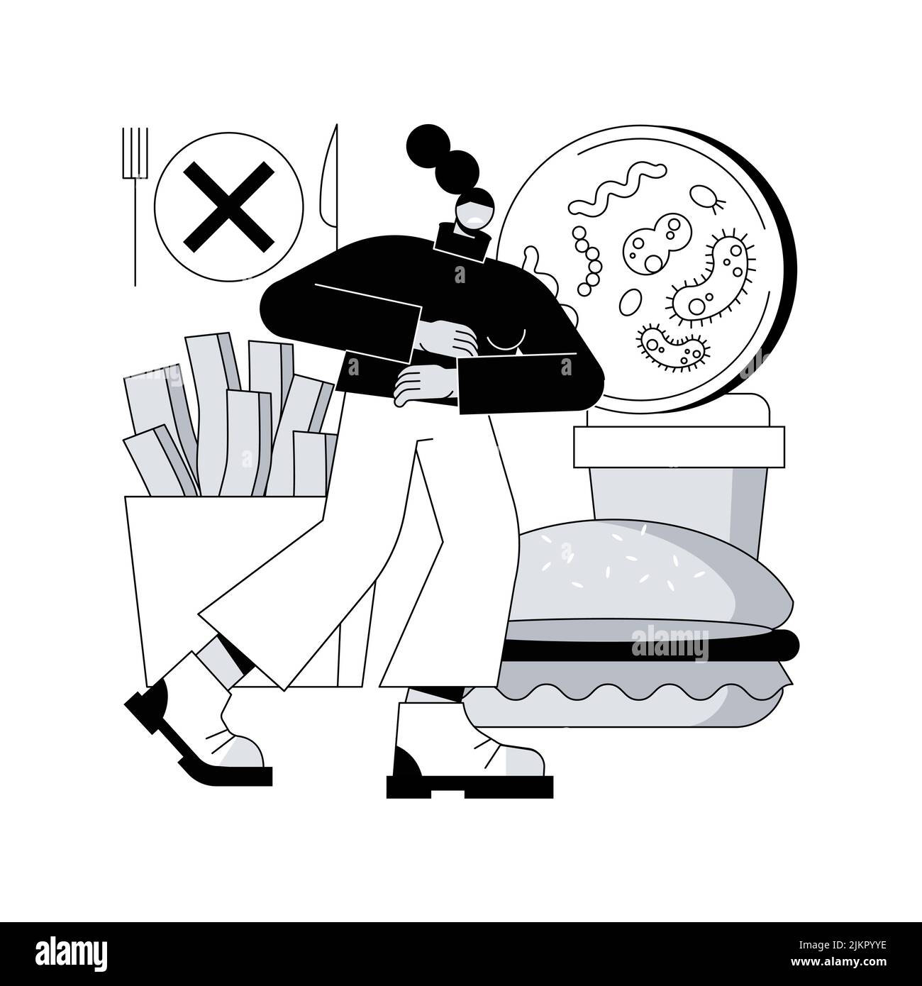 Food contamination abstract concept vector illustration. Nutrition ...