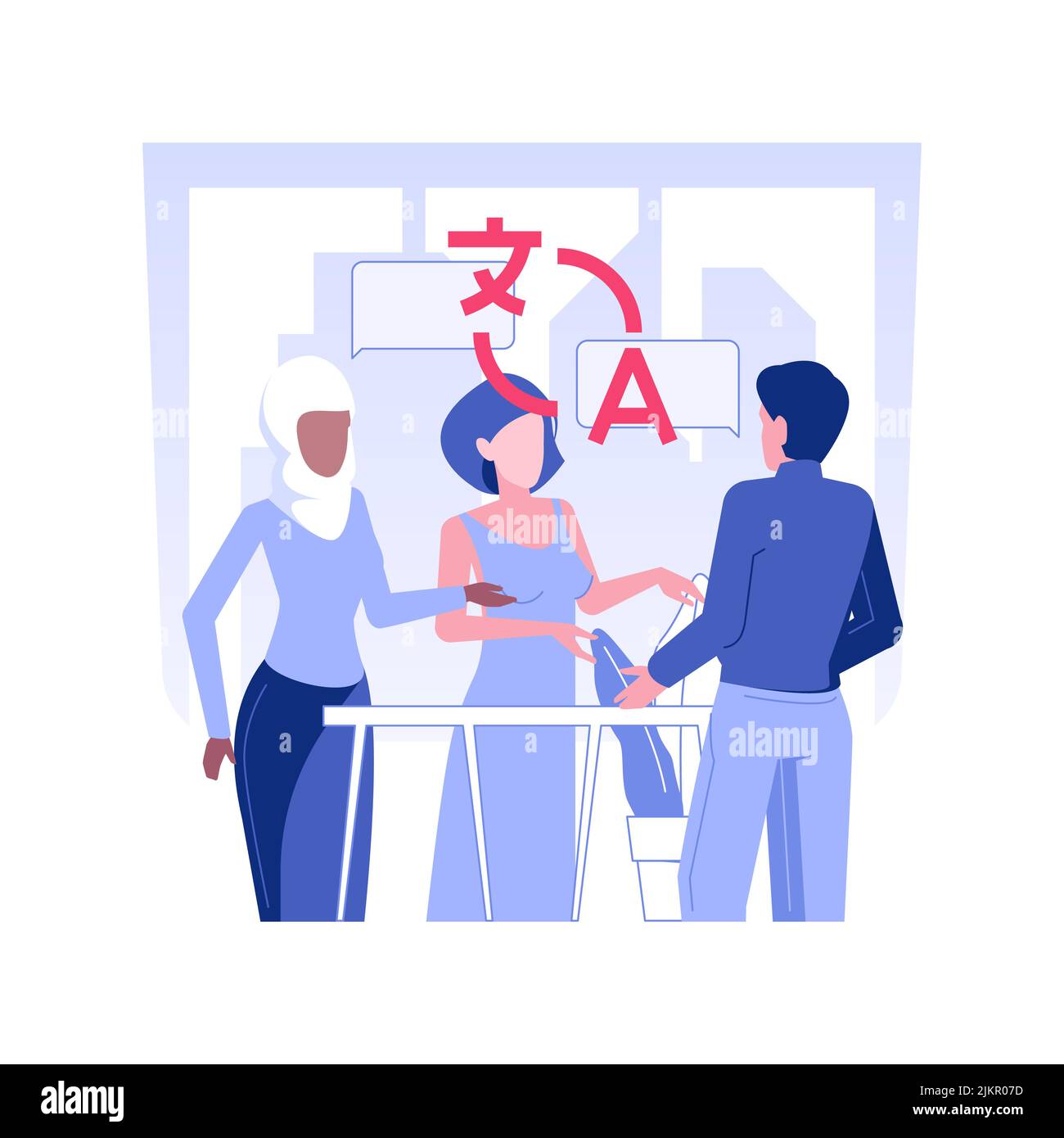Business translators isolated concept vector illustration. Group of ...