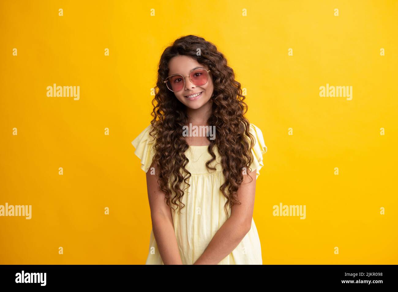 Happy teenager, positive and smiling emotions of teen girl. Headshot ...