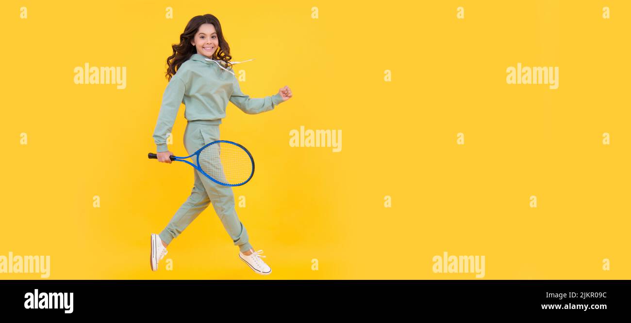 healthy and active lifestyle. sport success. happy childhood. kid jump ...