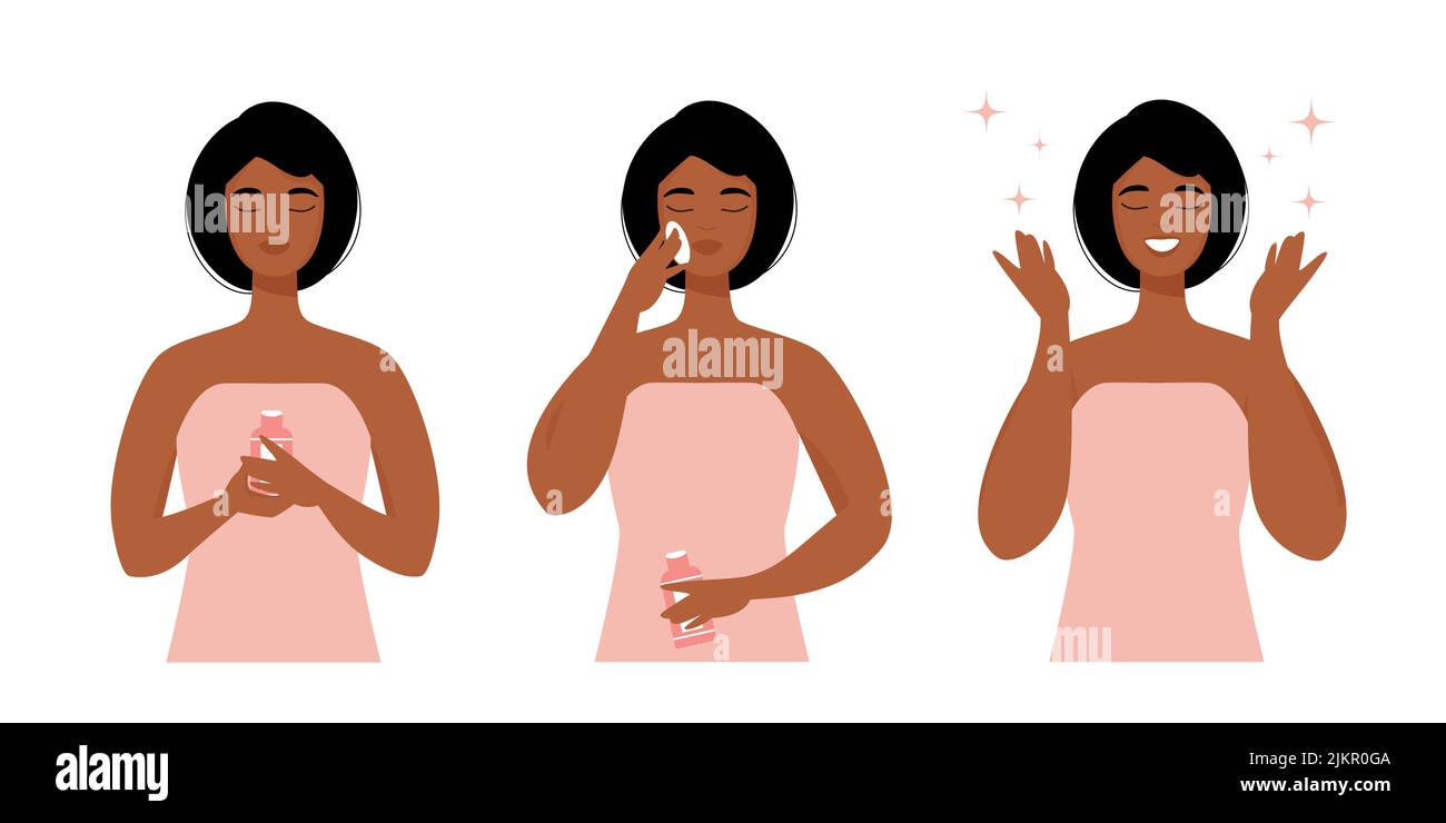 Skincare black woman face Cut Out Stock Images & Pictures - Alamy