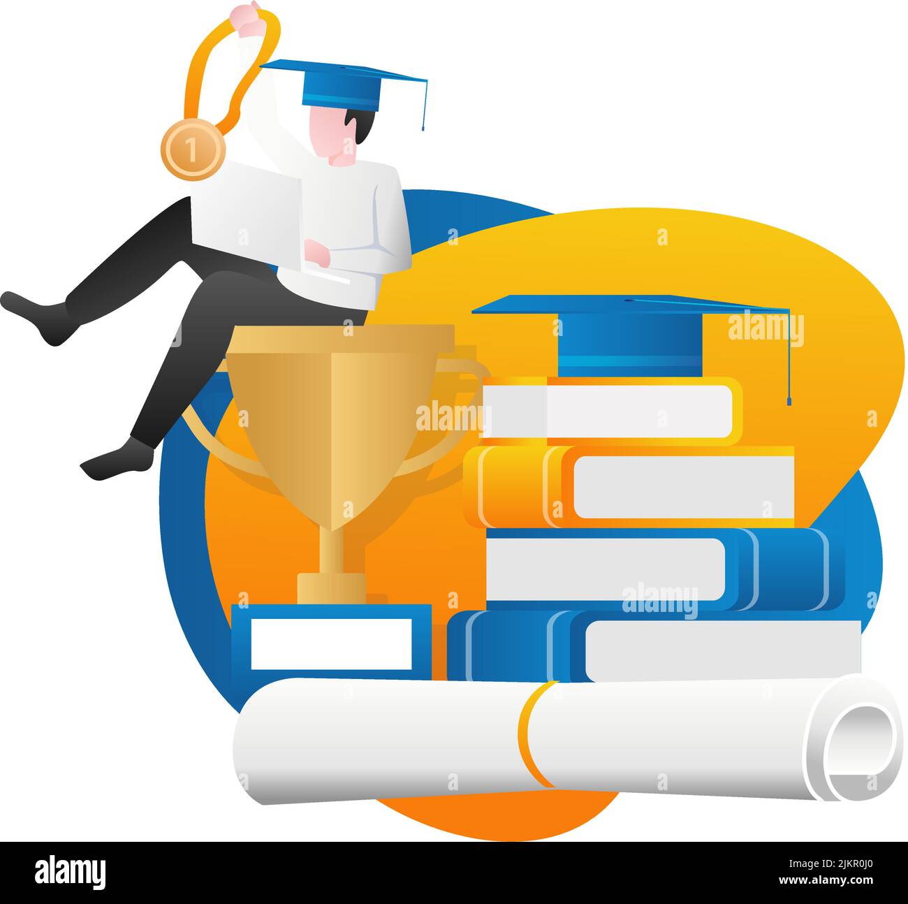 Graduating student from school Stock Vector Images - Alamy