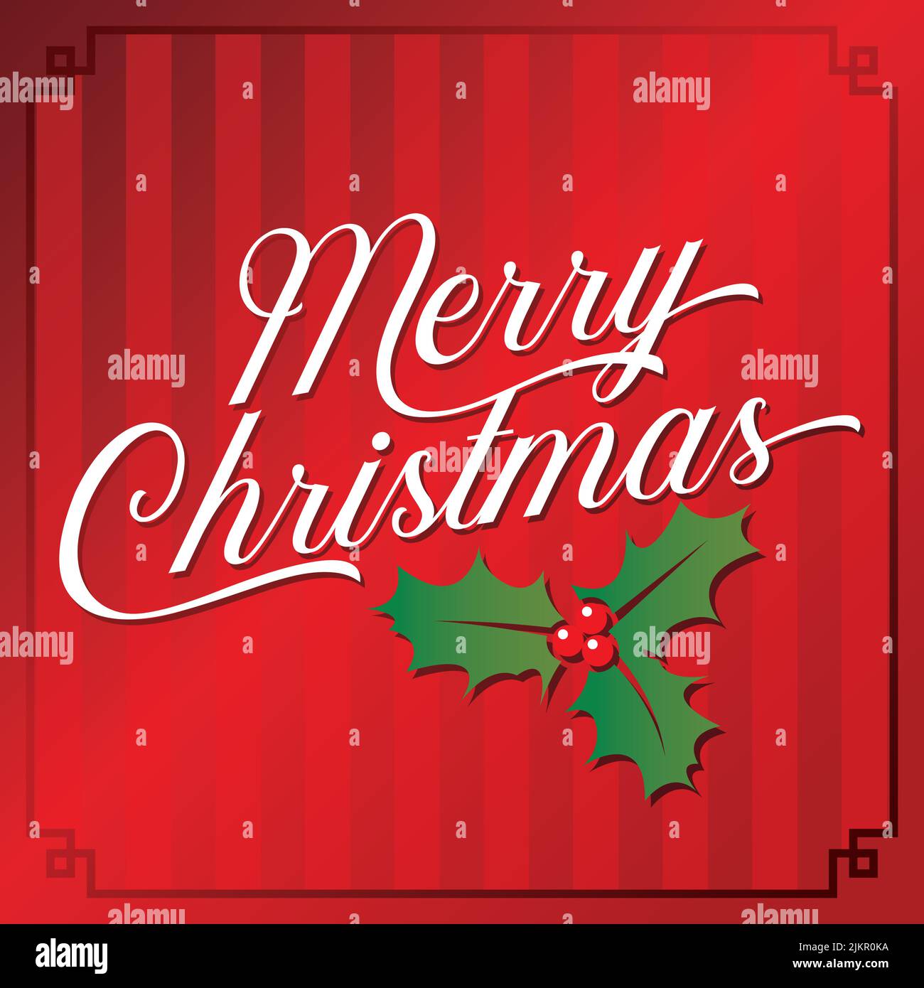 The message MERRY CHRISTMAS written in playful script lettering with a ...