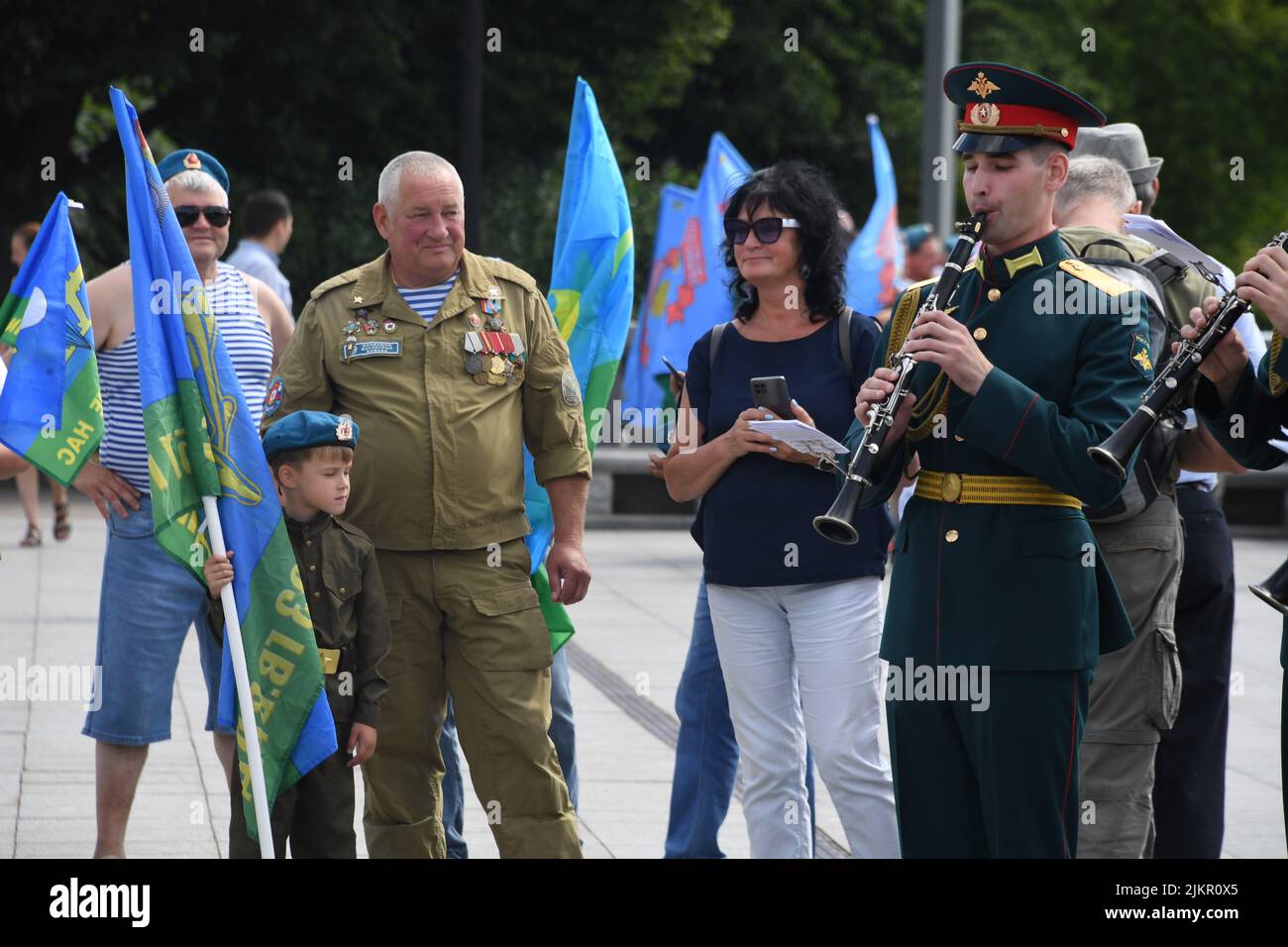 Moscow. During the celebration of Russian Airborne Troops Day of Russia Stock Photo - Alamy