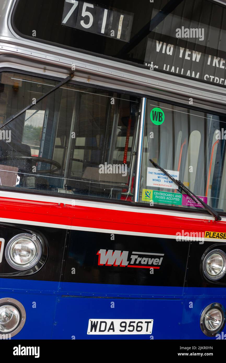 Front of a converted Leyland Fleetline bus of West Midlands Travel at ...