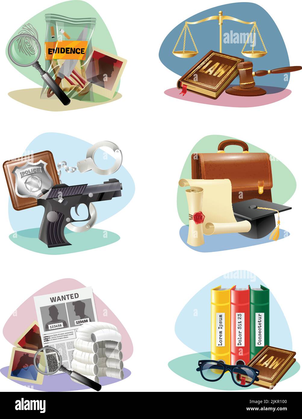 Legal system symbols Stock Vector Images - Alamy