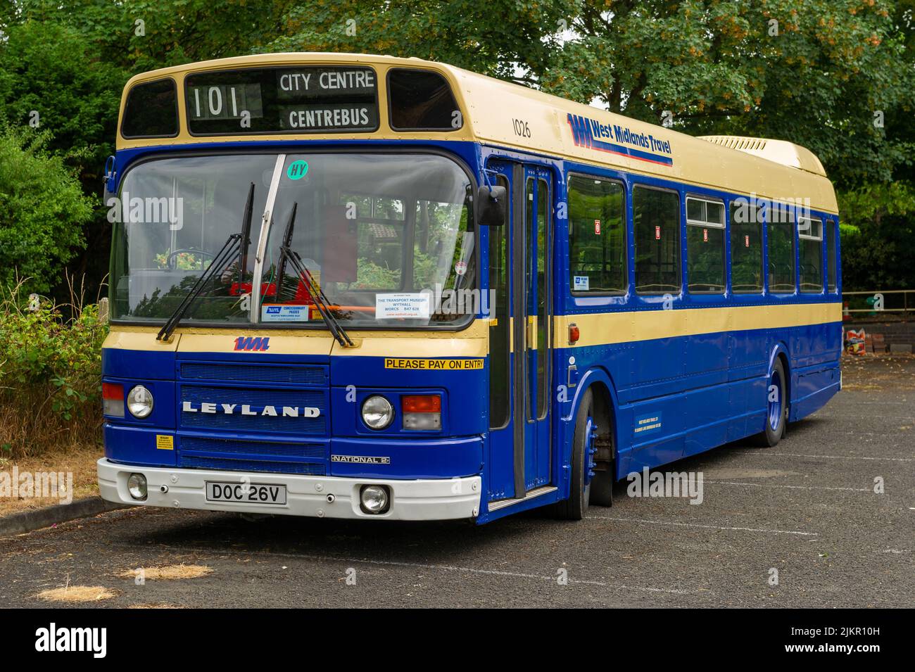 West Midlands Leyland National Single-Decker bus at the Wythall ...