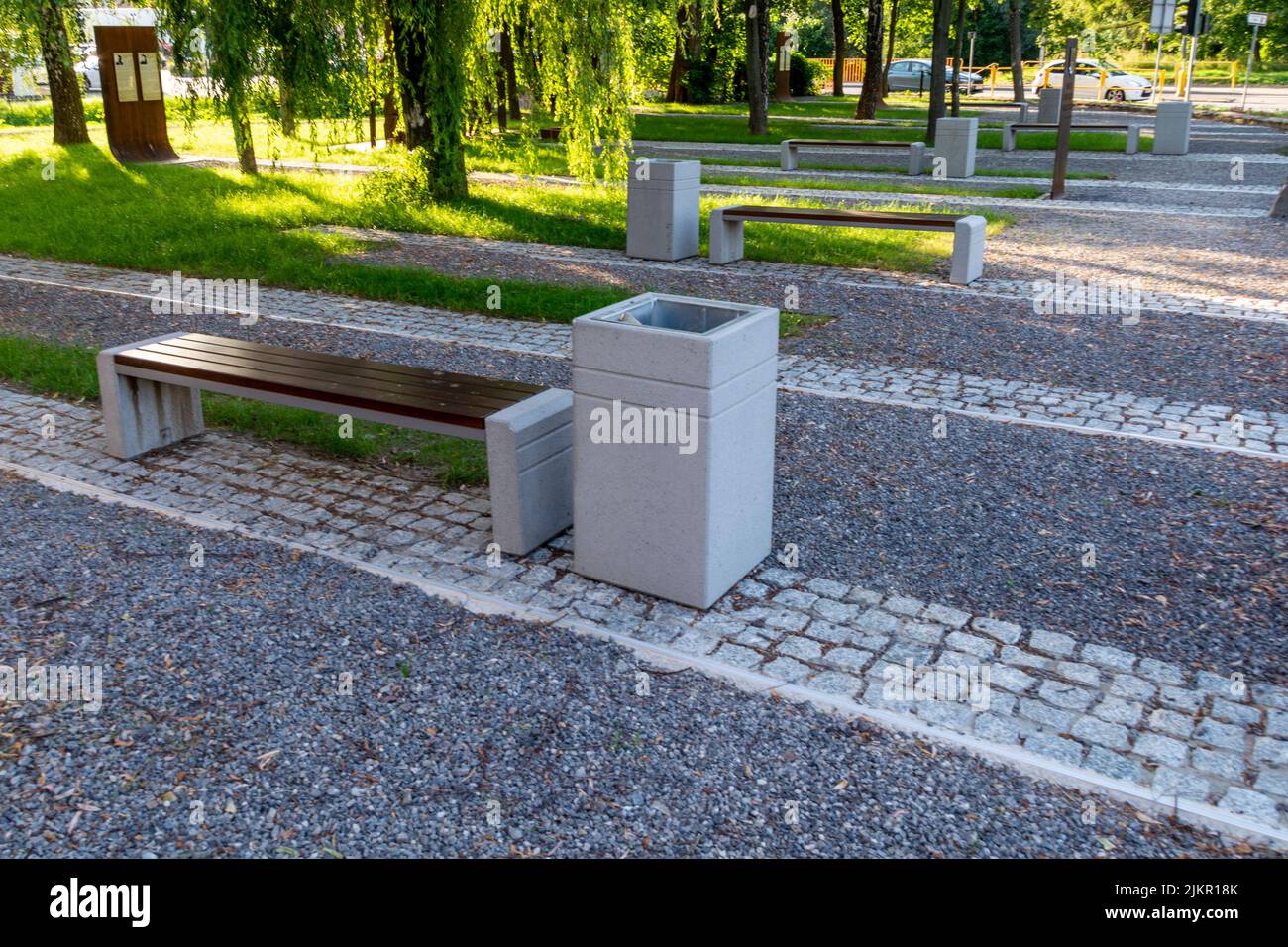 Concrete benches hi-res stock photography and images - Alamy