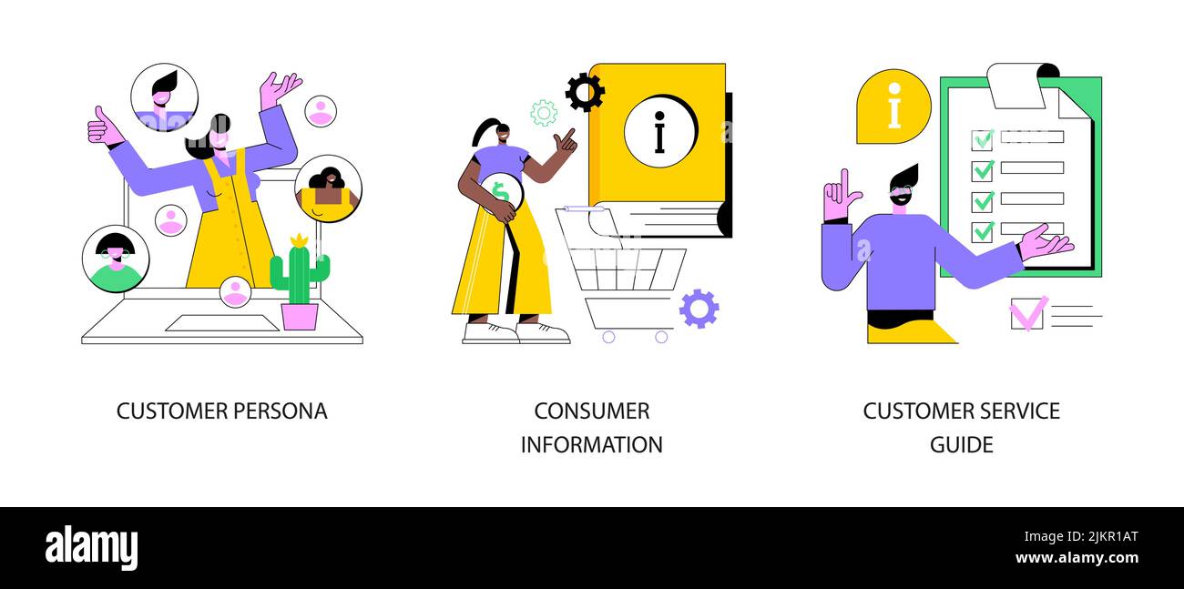 Online shopping abstract concept vector illustration set. Customer ...