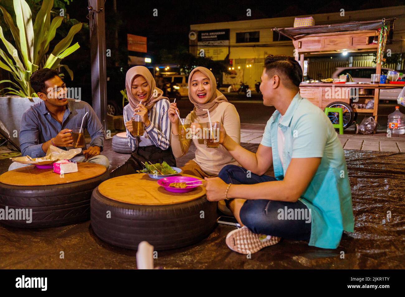 Happy muslim friend enjoy hi-res stock photography and images - Alamy