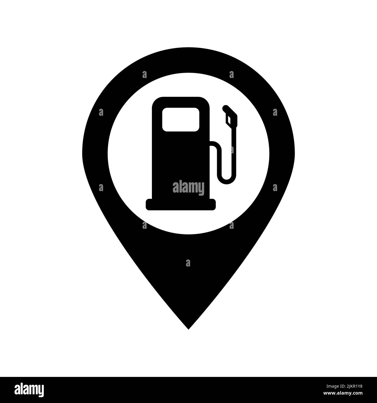 Fuel location vector icon on white background Stock Vector Image & Art ...
