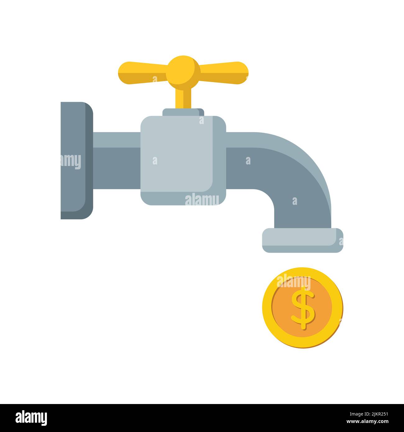 Coin faucet vector icon on white background Stock Vector Image & Art ...