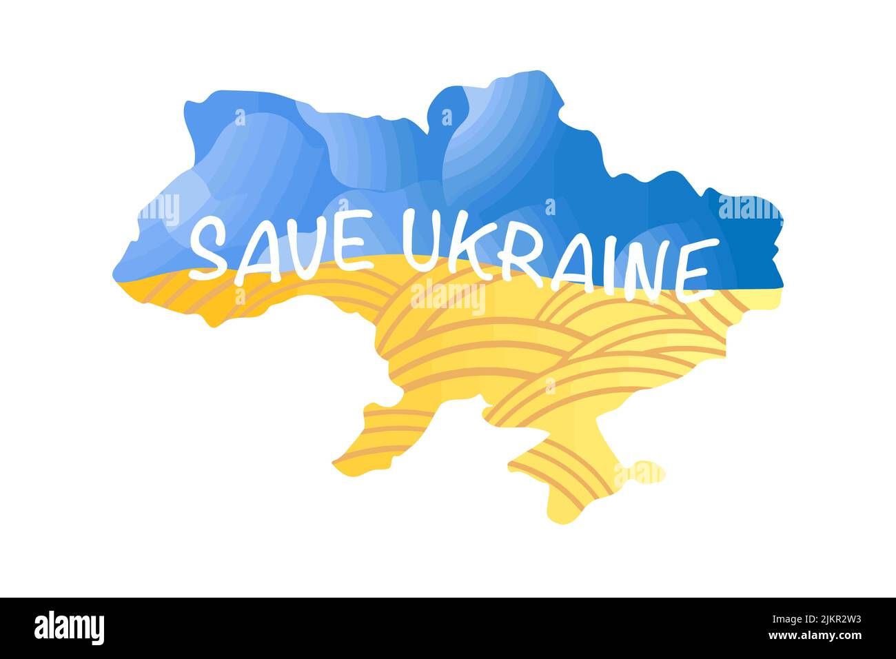 save ukraine vector map ukraine flag colors Stock Vector Image & Art ...