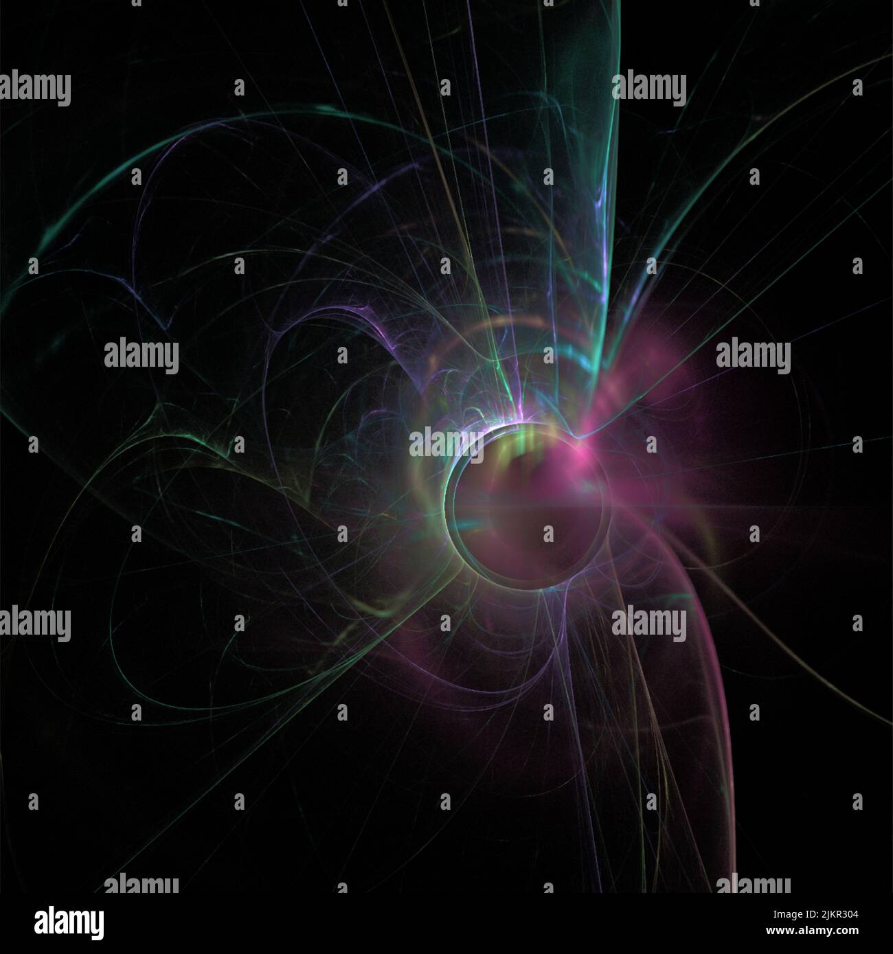 bright graphic color space illustration, star system, rendering, design ...