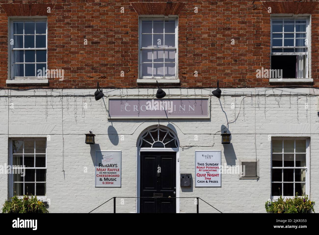 Exterior of the Crown Inn, the village local, West Haddon ...