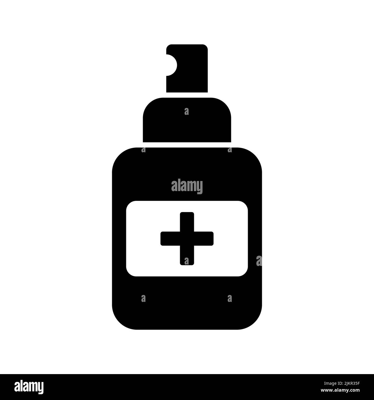 Disinfection black vector icon on white background Stock Vector Image ...