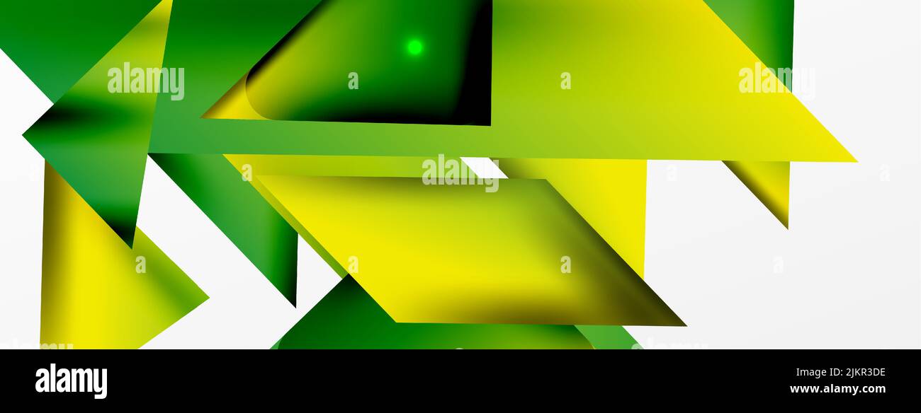 Abstract background. Simple color geometric shapes composition with 3d ...