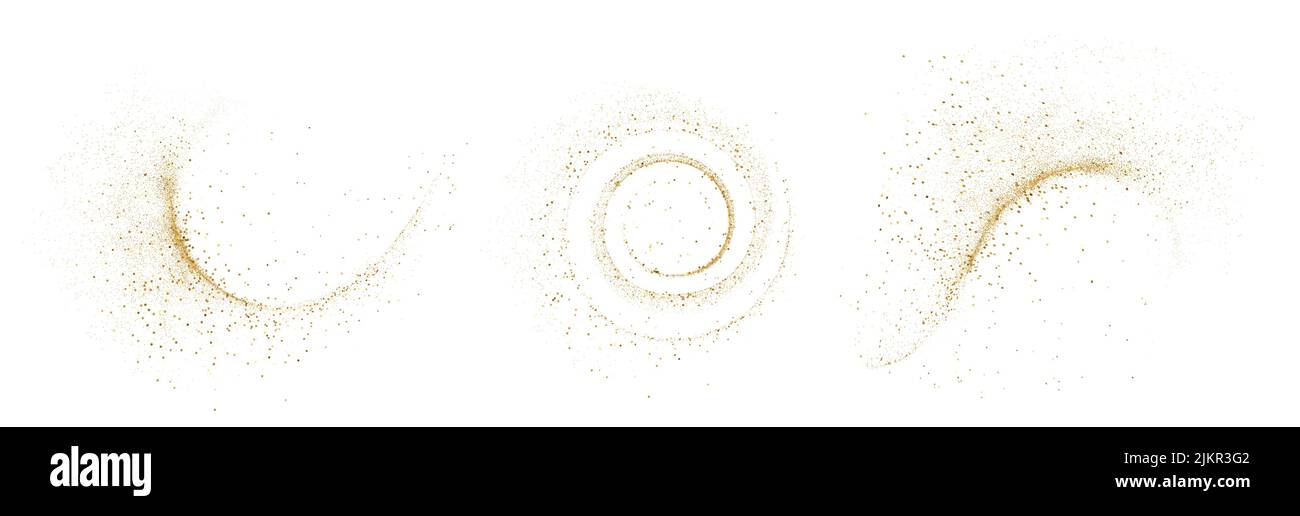 Set of Abstract shiny gold glitter design element Stock Vector Image ...