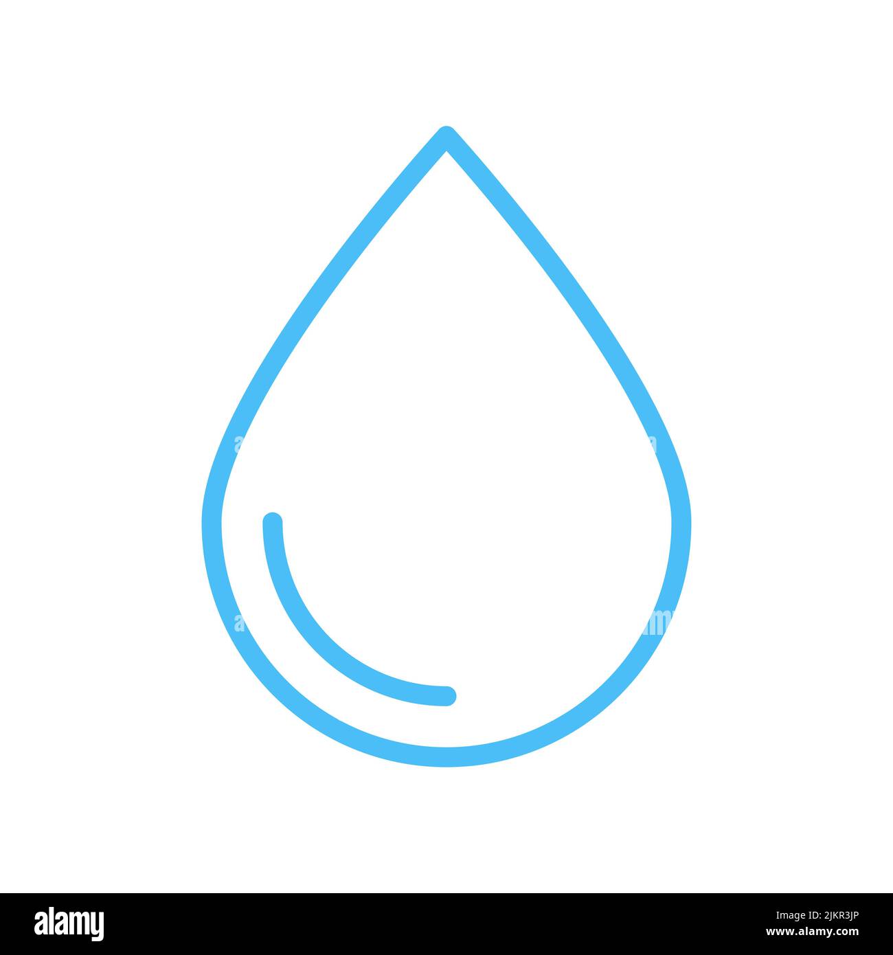 Water drop outline vector icon on white background Stock Vector Image ...