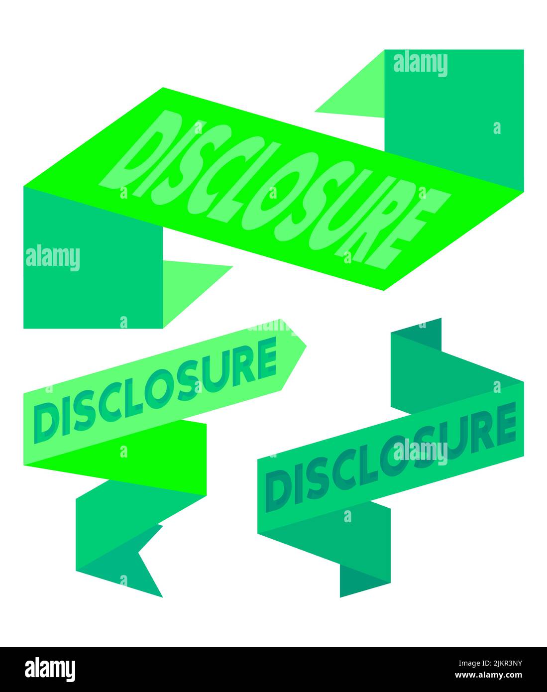 Set of ribbon with Disclosure text. Banner template. Label sticker ...
