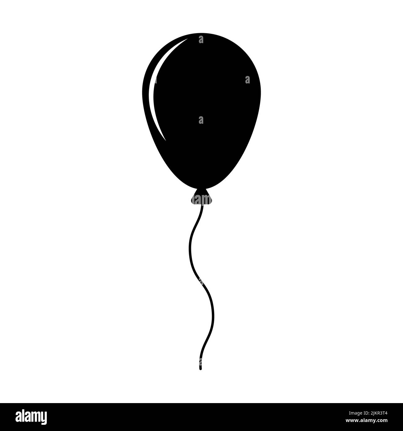 Balloon black vector icon on white background Stock Vector Image & Art ...