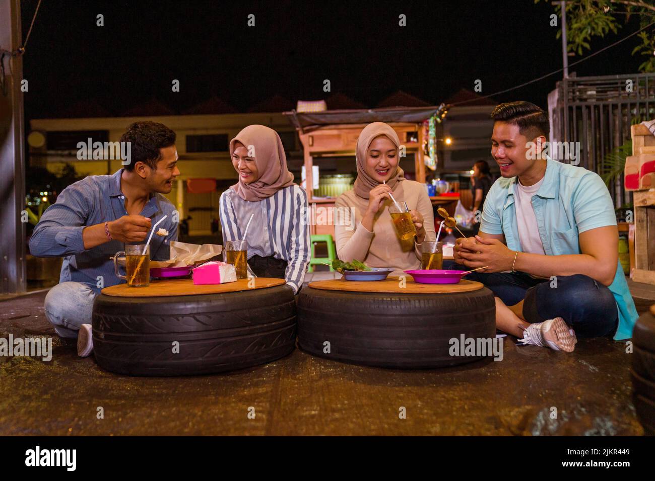 Happy muslim friend enjoy hi-res stock photography and images - Alamy
