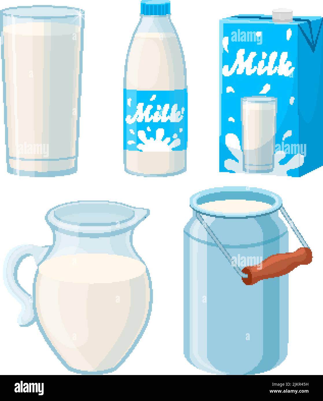 milk white set cartoon vector illustration Stock Vector Image & Art - Alamy
