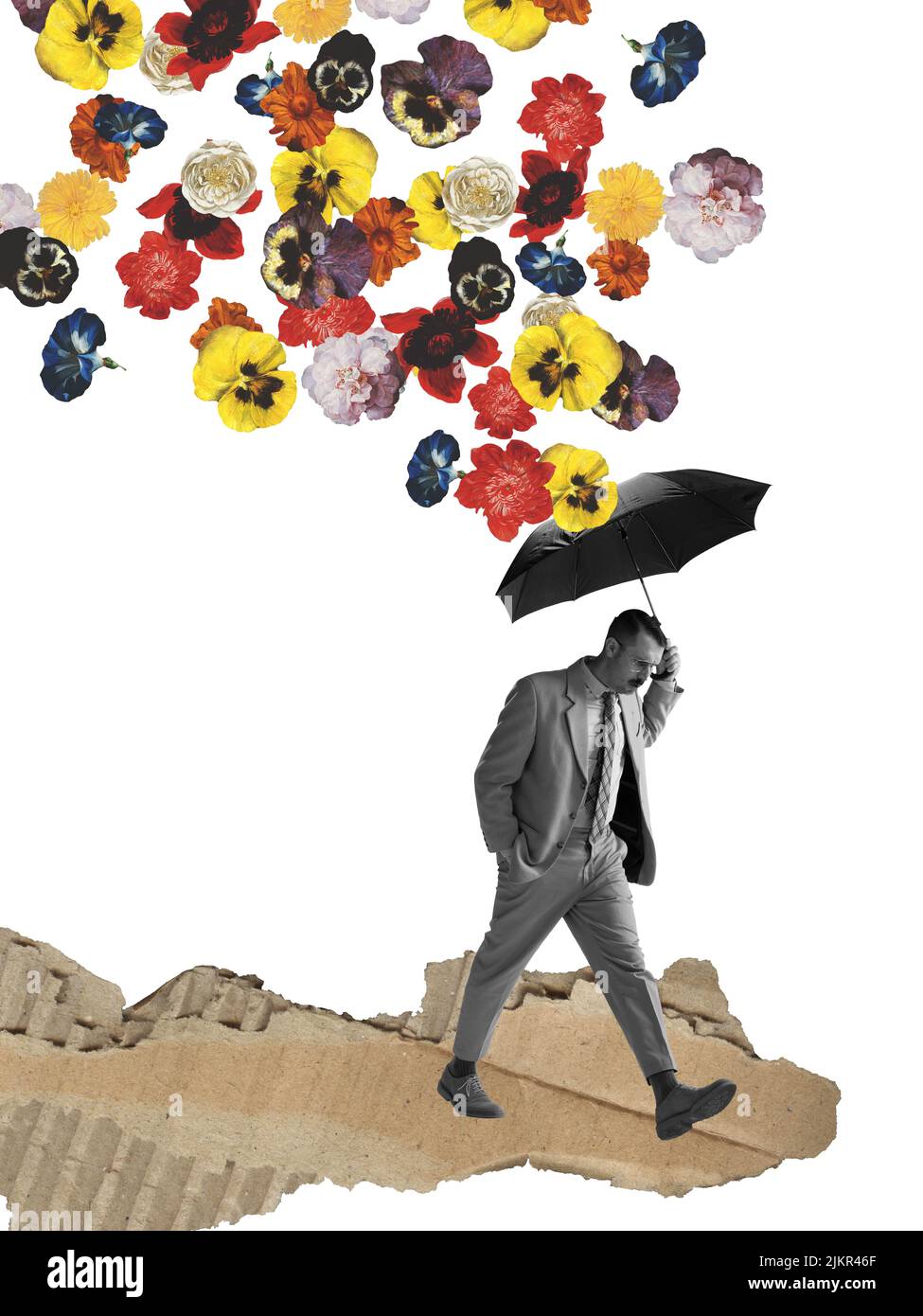 Contemporary art collage. Concept of vintage retro style, creativity ...