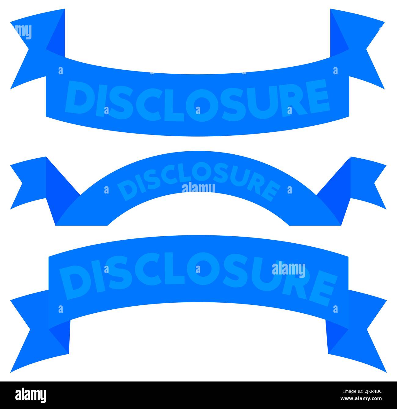 Set of ribbon with Disclosure text. Banner template. Label sticker ...