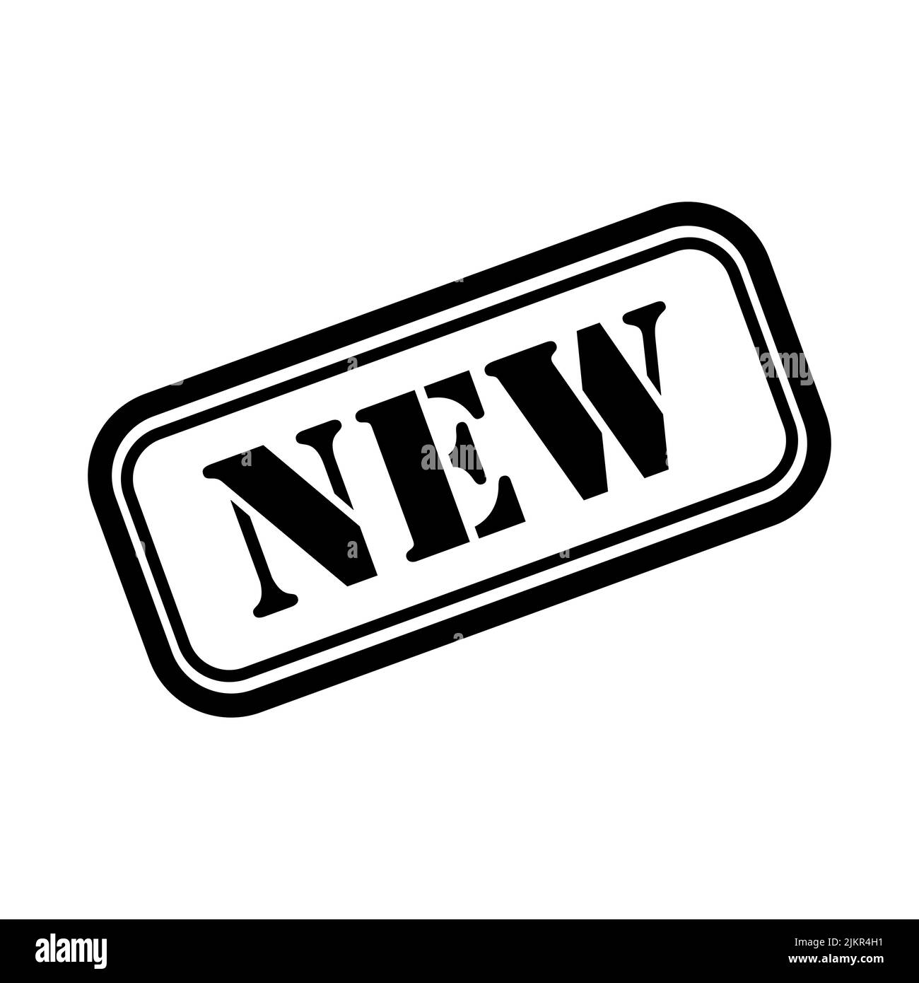 New stamp symbol, label sticker sign button, text banner vector ...