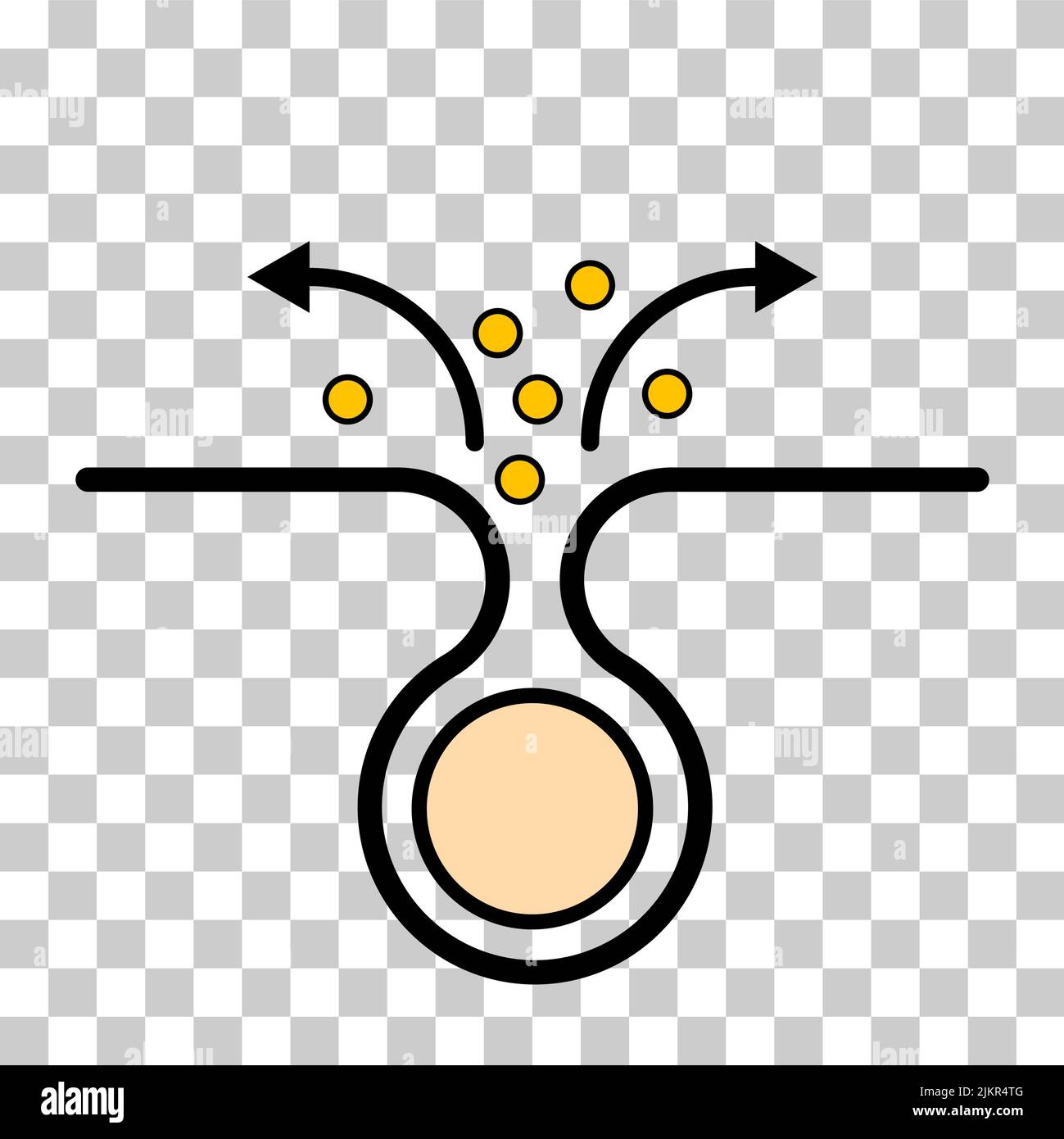 Cleaning pore icon, blackhead dermatology skin problem, acne skincare ...