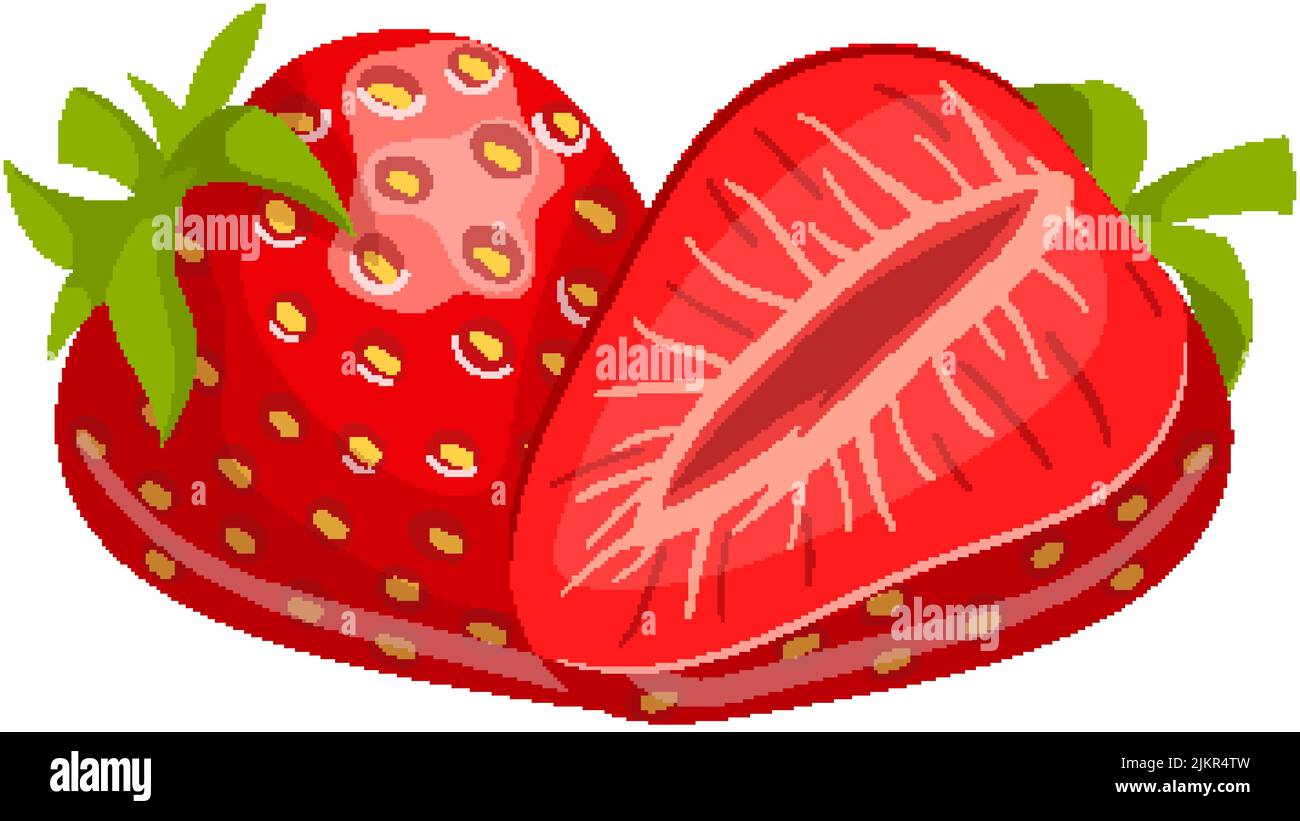 strawberry cartoon vector illustration Stock Vector Image & Art - Alamy