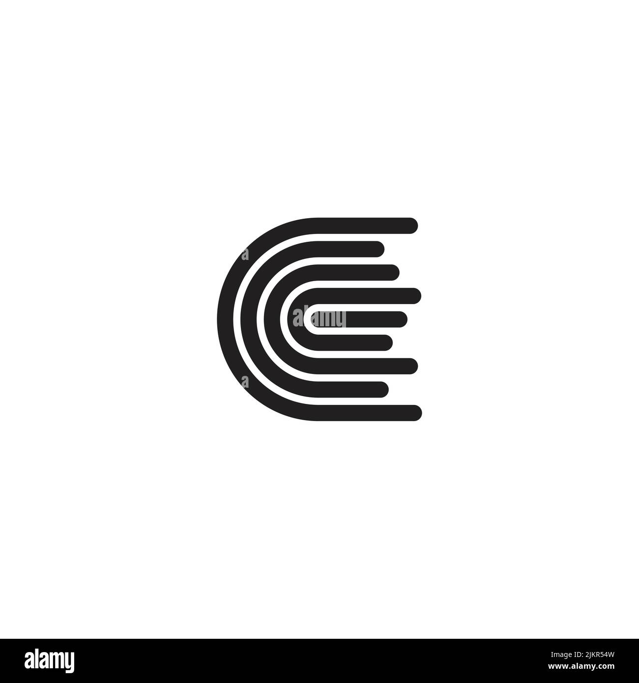 letter c fast motion doodle line logo vector Stock Vector Image & Art ...