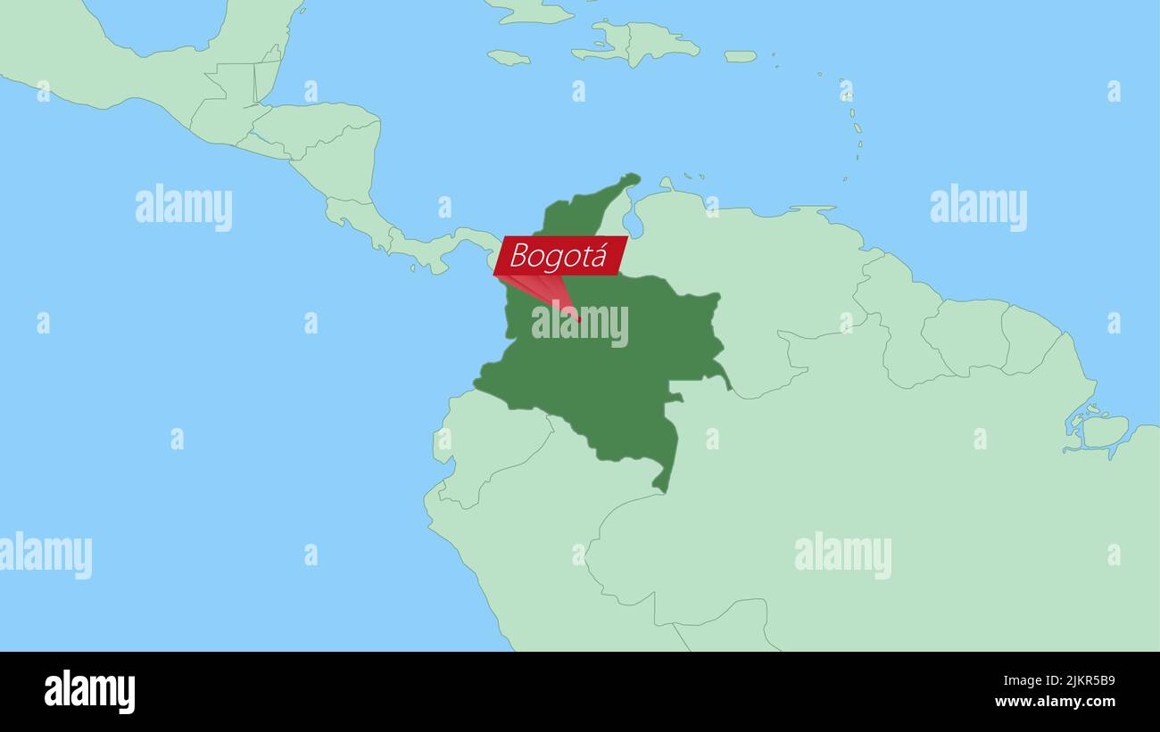 World Map Bogota Colombia Colombia Map Royalty Free Vector Image