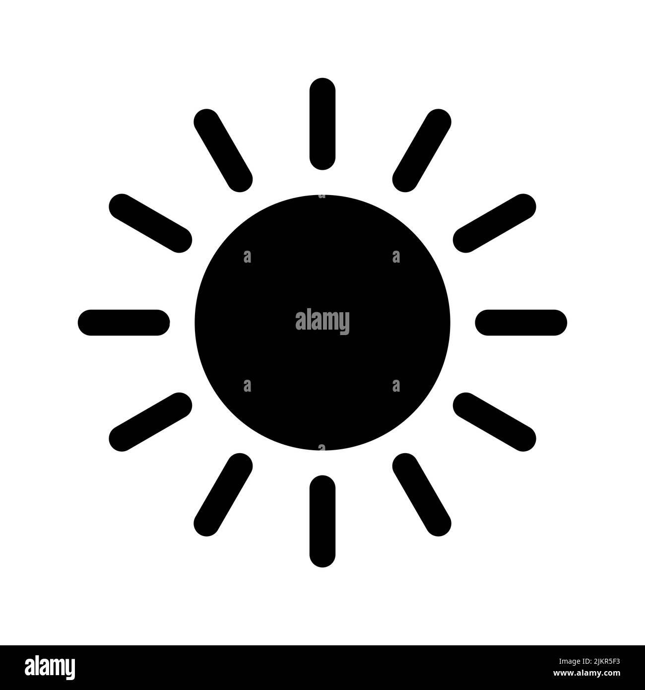 Sun black vector icon on white background Stock Vector Image & Art - Alamy