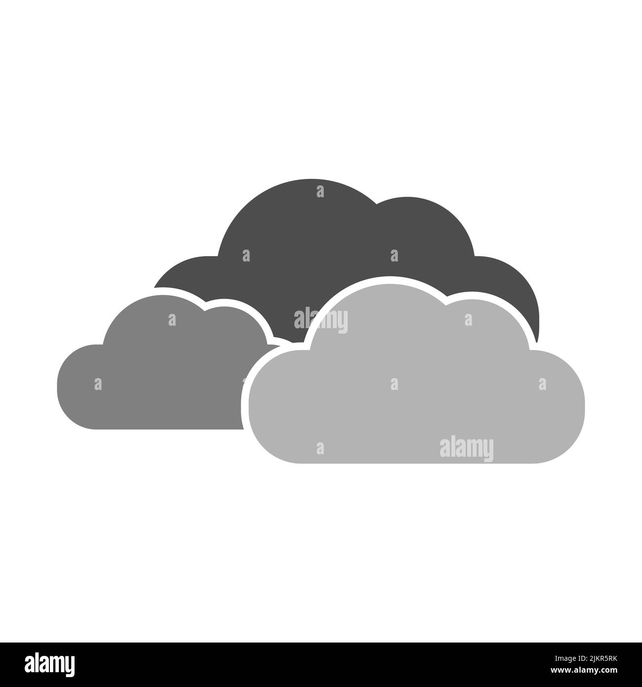 Clouds vector icon isolated on white background Stock Vector Image ...