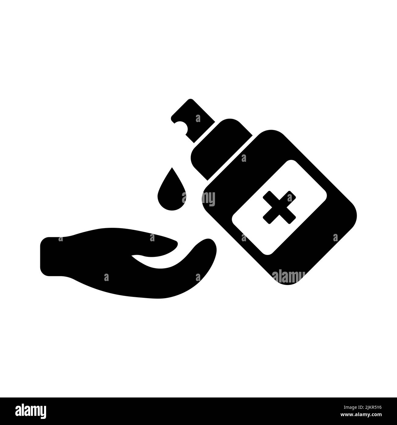 Disinfection black vector icon on white background Stock Vector Image ...