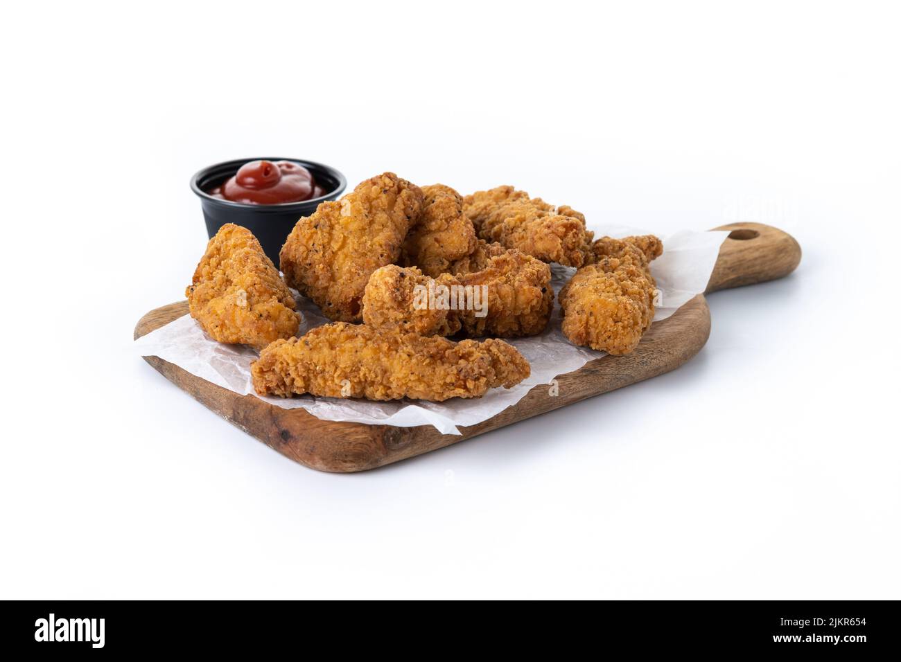 Crispy Kentucky fried chicken in box isolated on white background Stock ...
