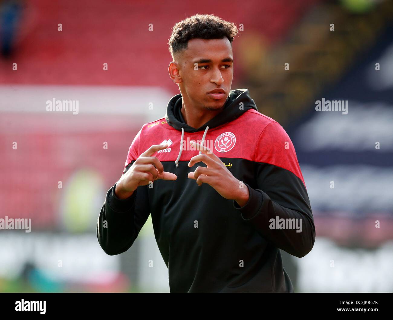 Watford, England, 1st August 2022. Jordan Amissah of Sheffield Utd ...
