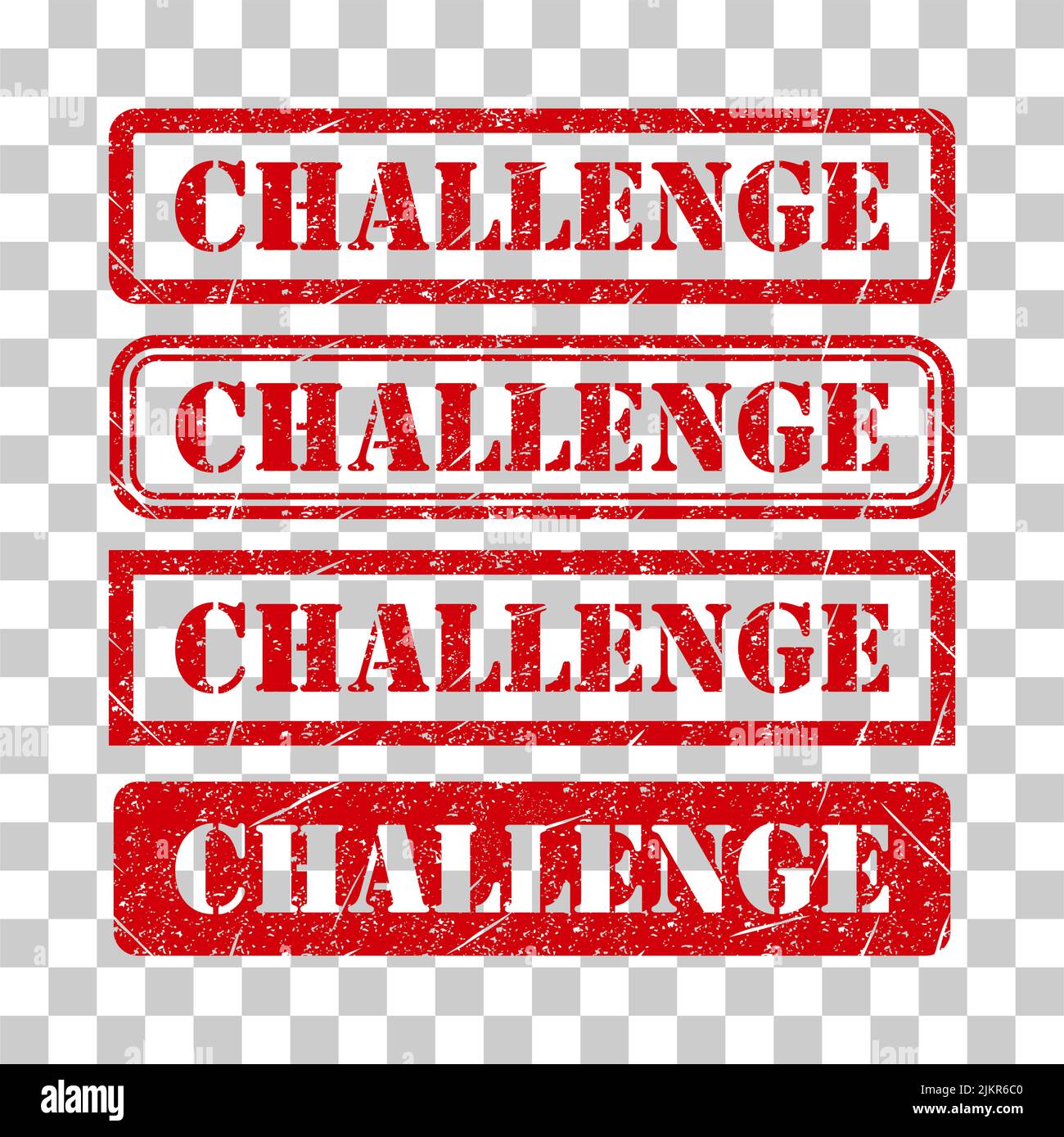 Set of Challenge stamp symbol, label sticker sign button, text banner ...