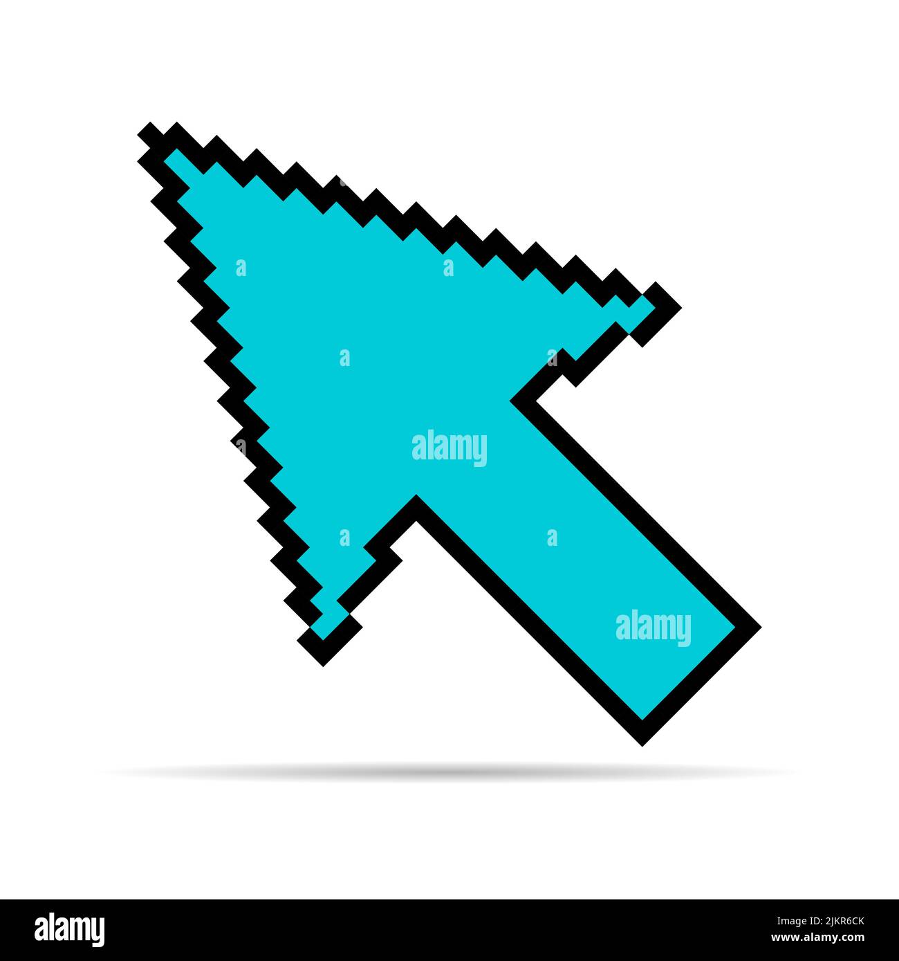 Arrow Pixel Icon Shadow Web Cursor Click Mouse Symbol Computer