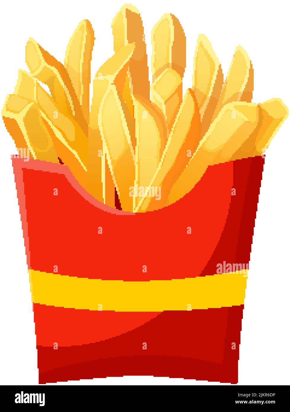 french fries box cartoon vector illustration Stock Vector Image & Art ...