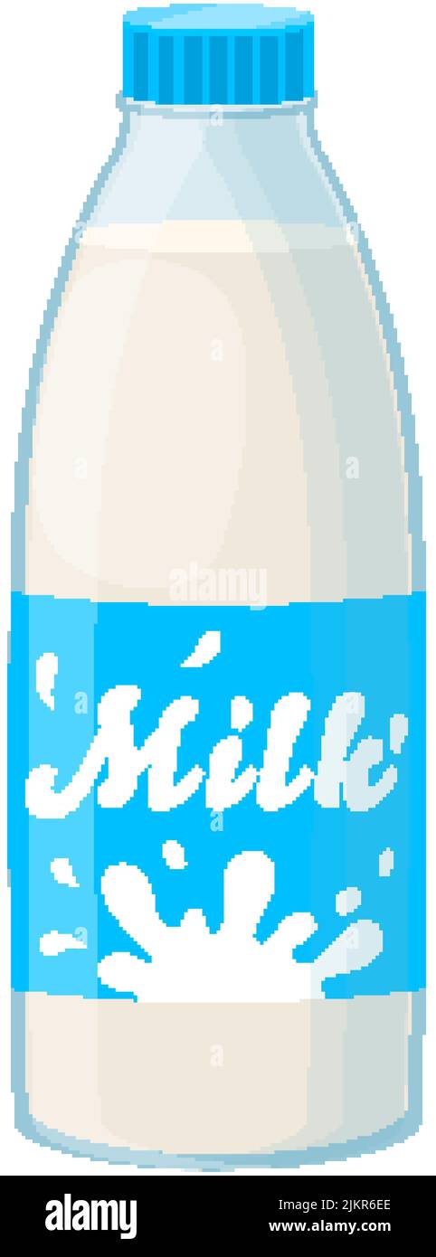 milk bottle cartoon vector illustration Stock Vector Image & Art - Alamy