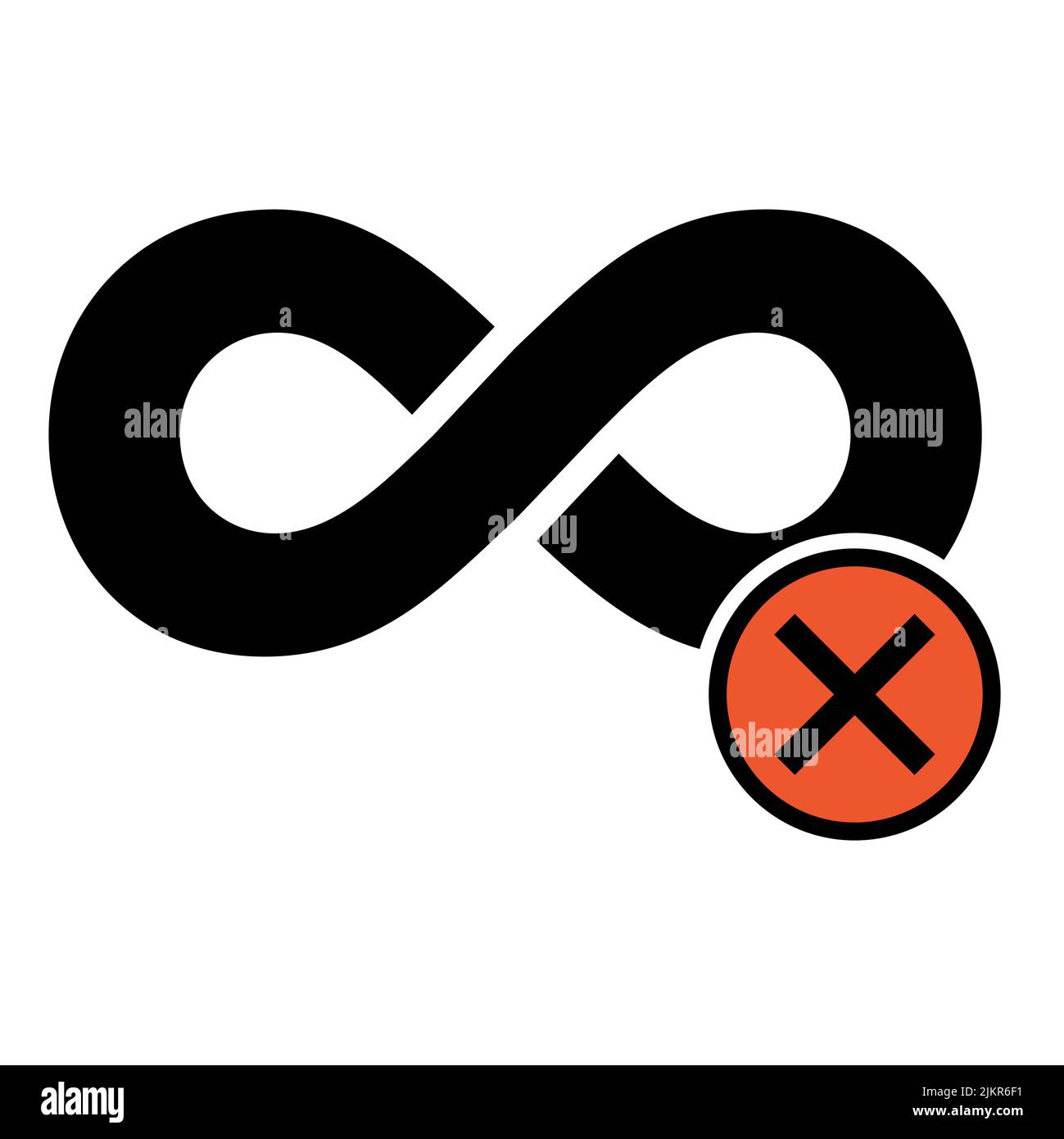 Infinity geometric icon, mathematical tattoo symbol, endless abstract ...