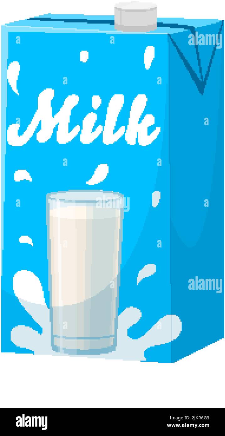 milk pack cartoon vector illustration Stock Vector Image & Art - Alamy