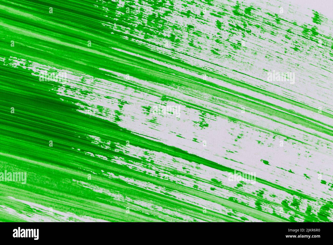 acrylic green paint texture background hand made brush on paper Stock ...