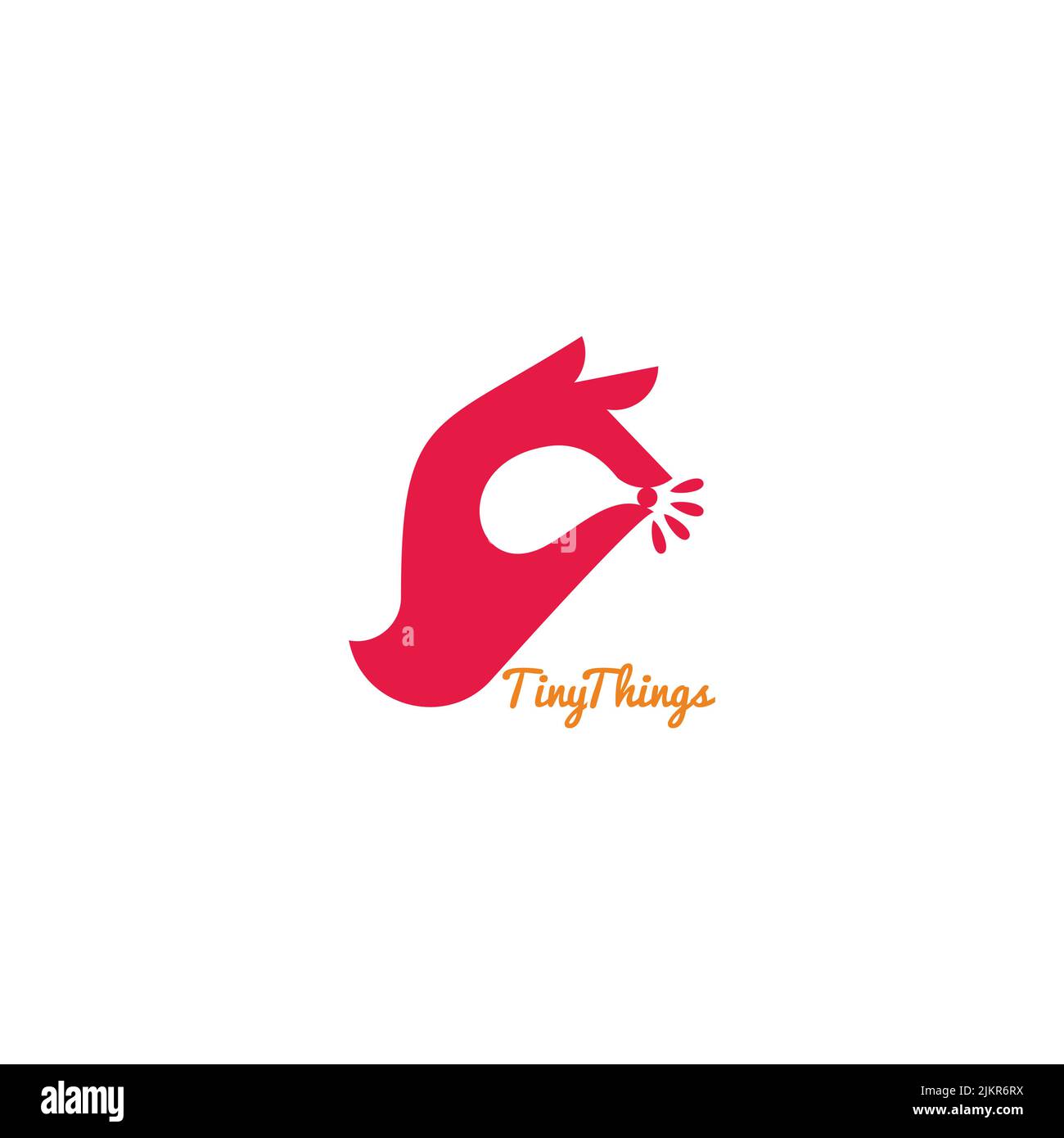 hand tiny small object beauty symbol logo vector Stock Vector Image ...