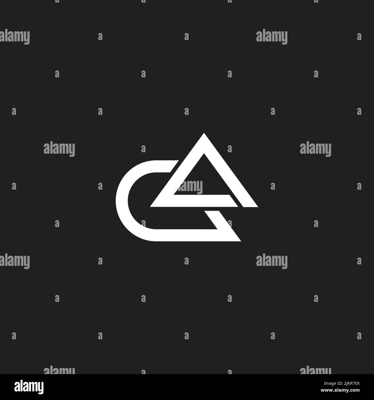 letter ca triangle simple geometric line logo vector Stock Vector Image ...