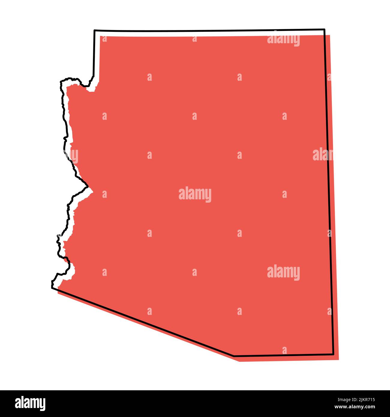 Arizona map shape, united states of america. Flat concept icon symbol ...